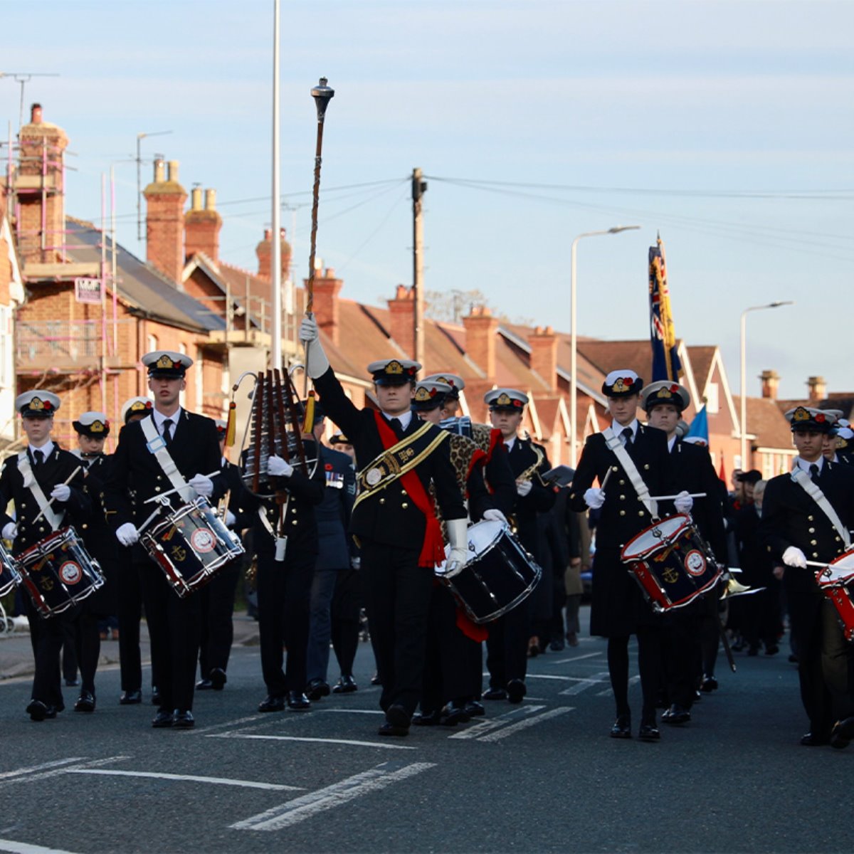 Marching Band leads Remembrance Parade 2022 in Pangbourne Village ...